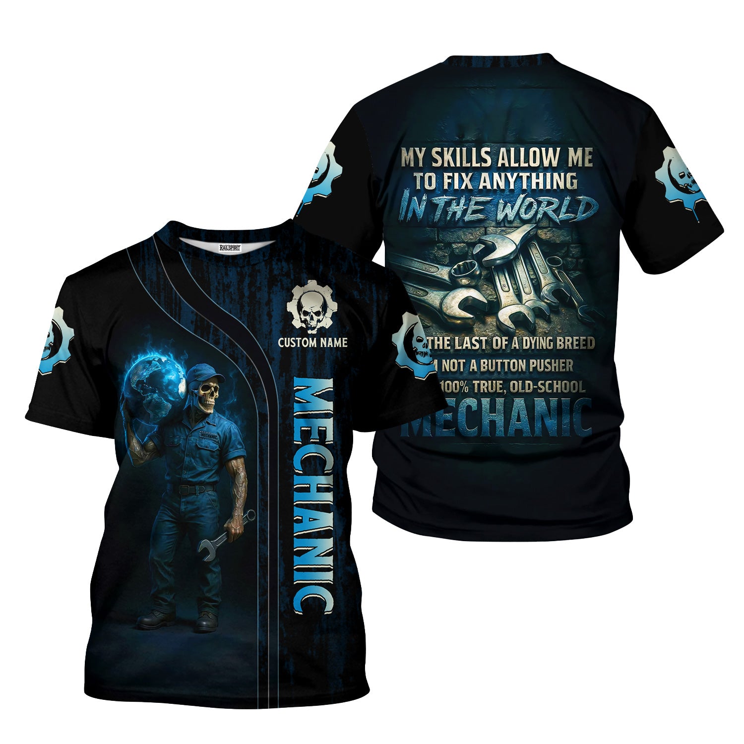Personalized T-Shirt The Last Of A Dying Breed Old School Mechanic Car ...