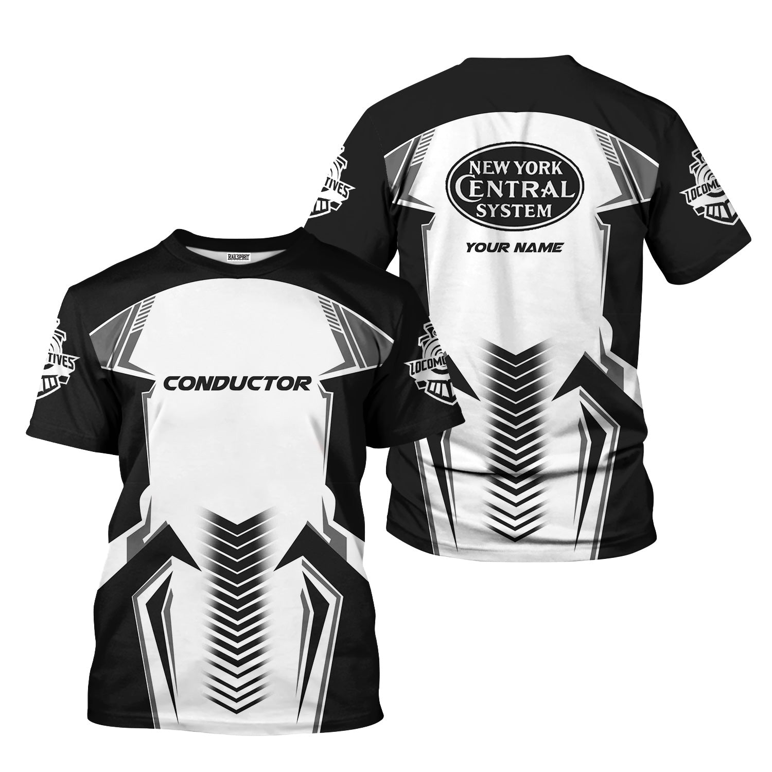 Railspirit Personalized New York Central Railroad T-Shirt Standout Sty ...