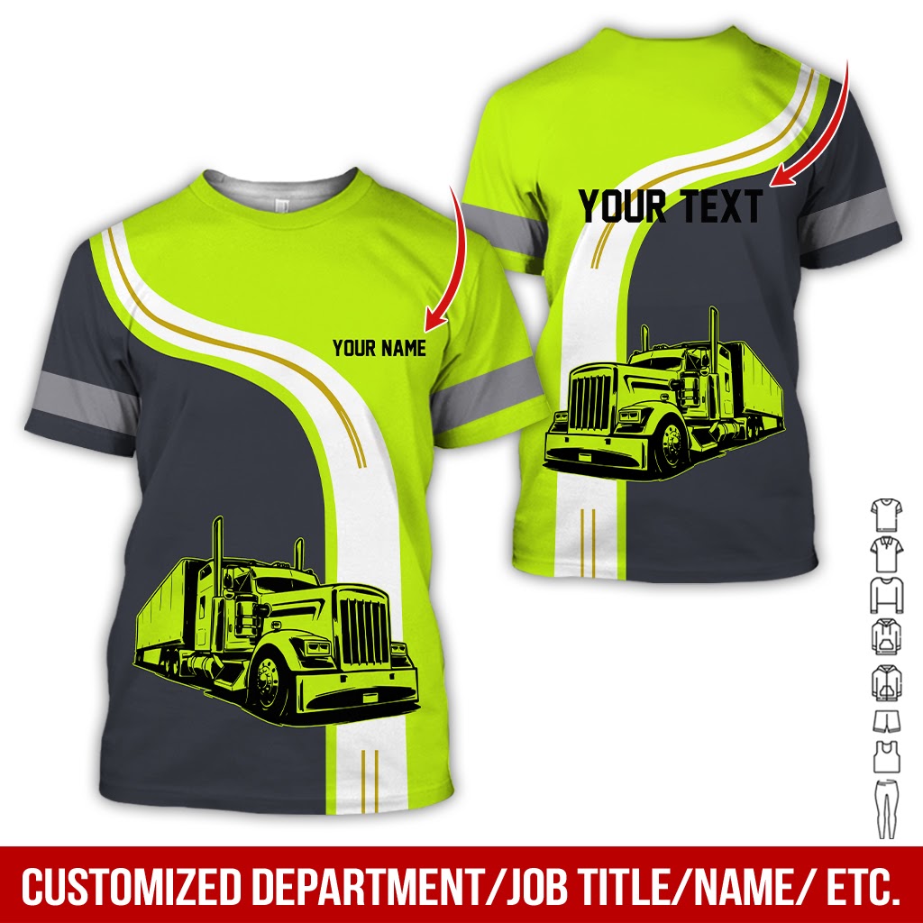 Customized Name Truck Driver Uniform Clothes, Personalized Tow Driver ...