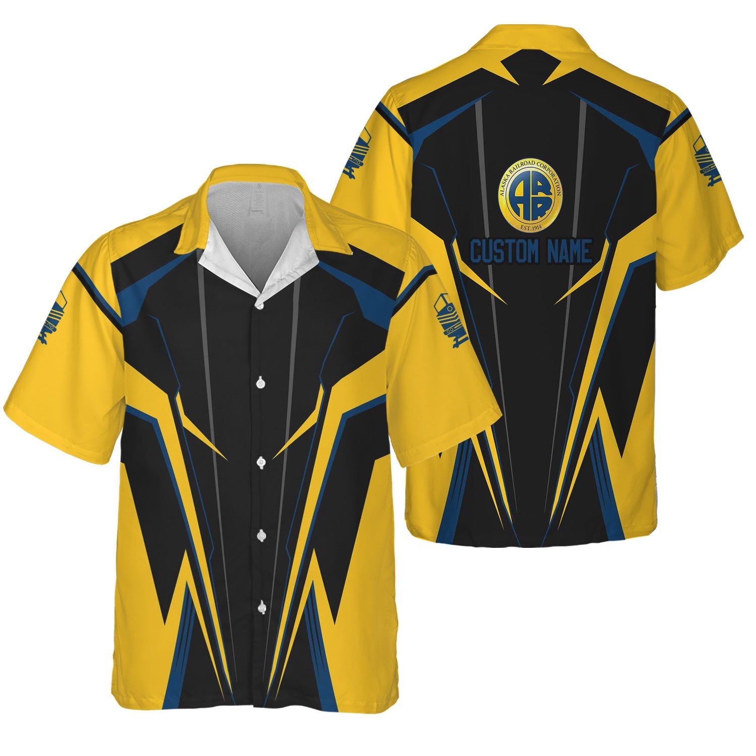 Railspirit Personalized Alaska Railroad Hawaiian Shirt Lightning-Edge ...