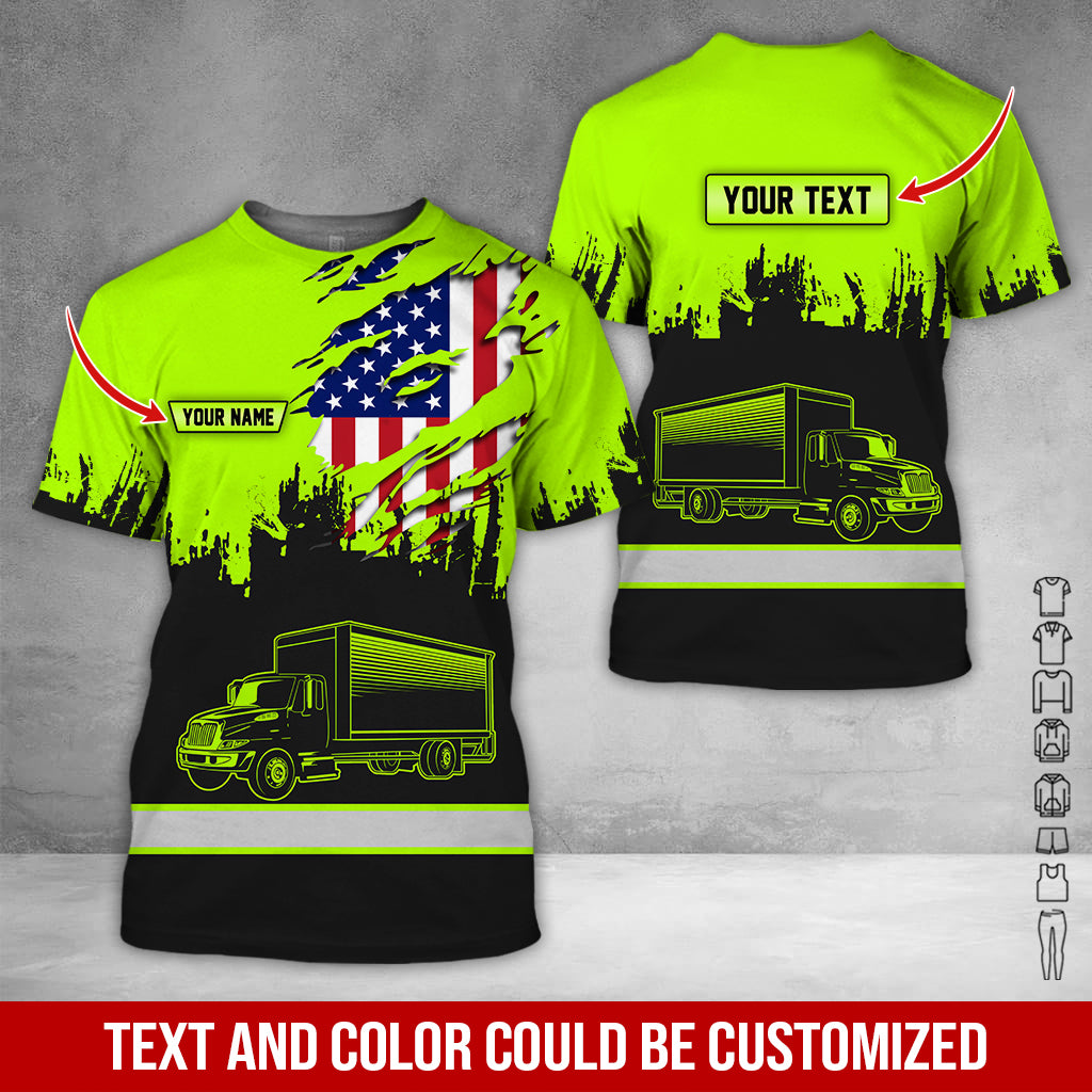 Personalized Name Semi Truck Uniform, Custom Driver Shirt, 3D Printed ...