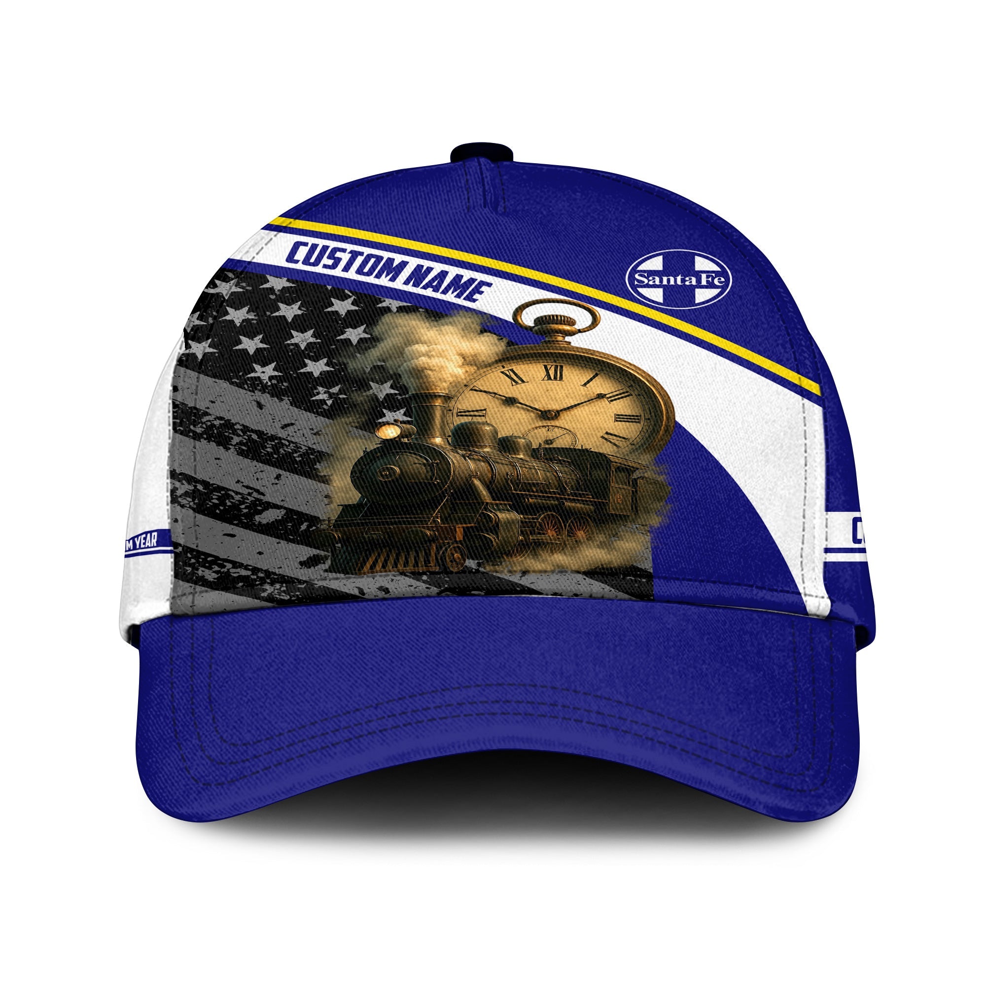Railspirit Personalized Santa Fe Railway Classic Cap Classic Steam Eng ...