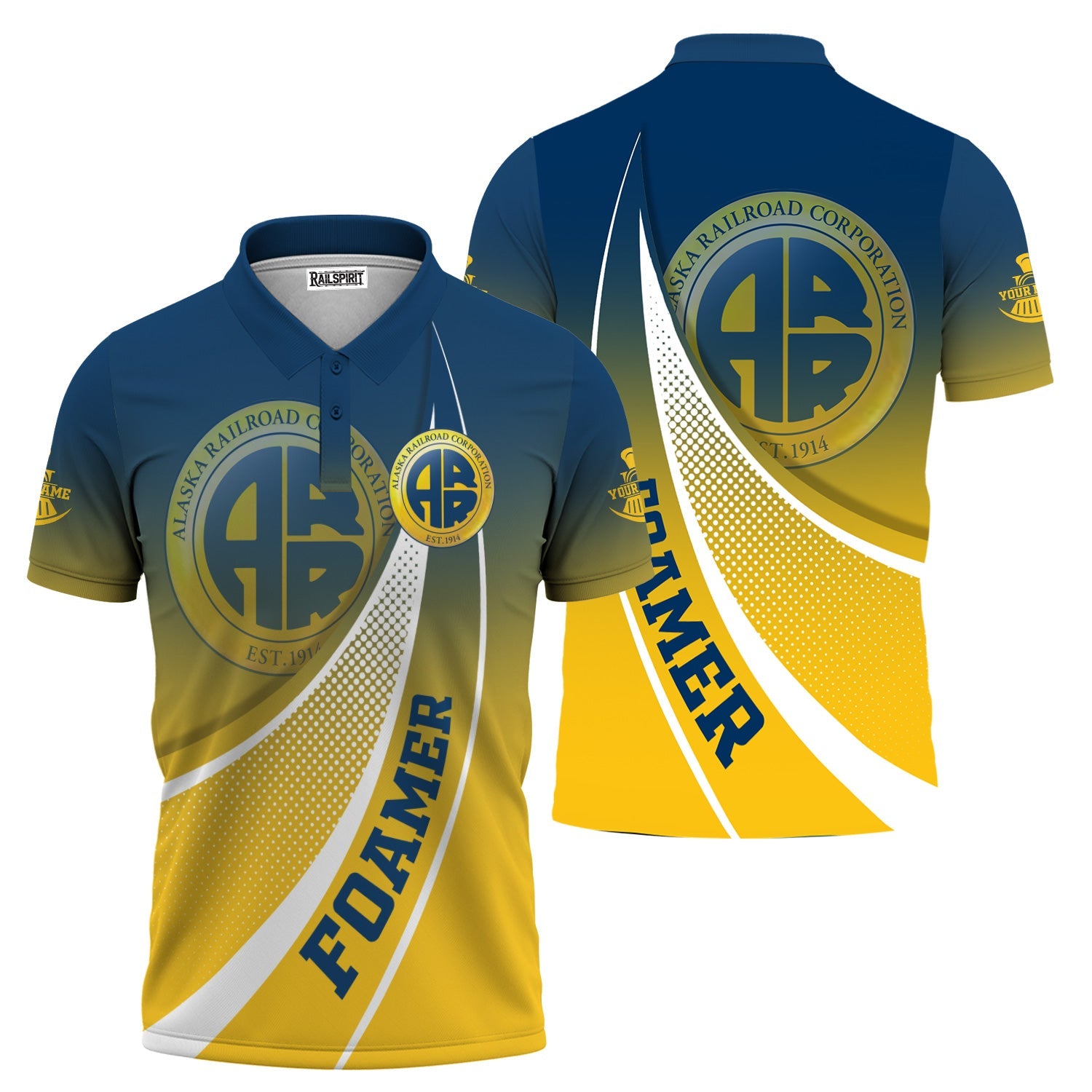 Railspirit Personalized Alaska Railroad Polo Shirt Railway-Themed Styl ...