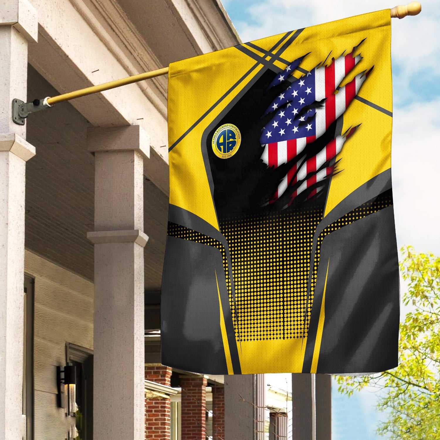 Railspirit Personalized Alaska Railroad Garden Flag American Vintage A ...