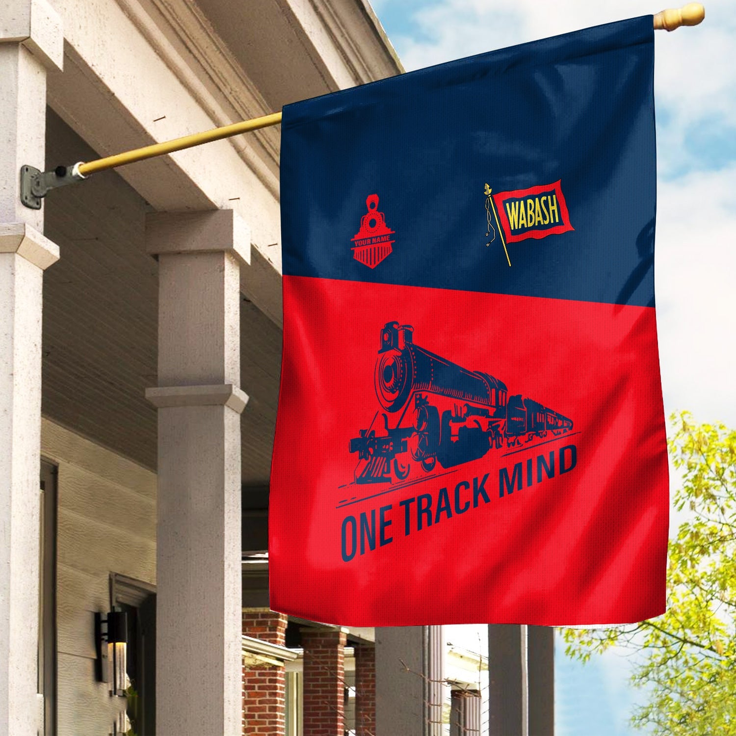 Railspirit Personalized Wabash Railroad Garden Flag One Track Mind Fla ...