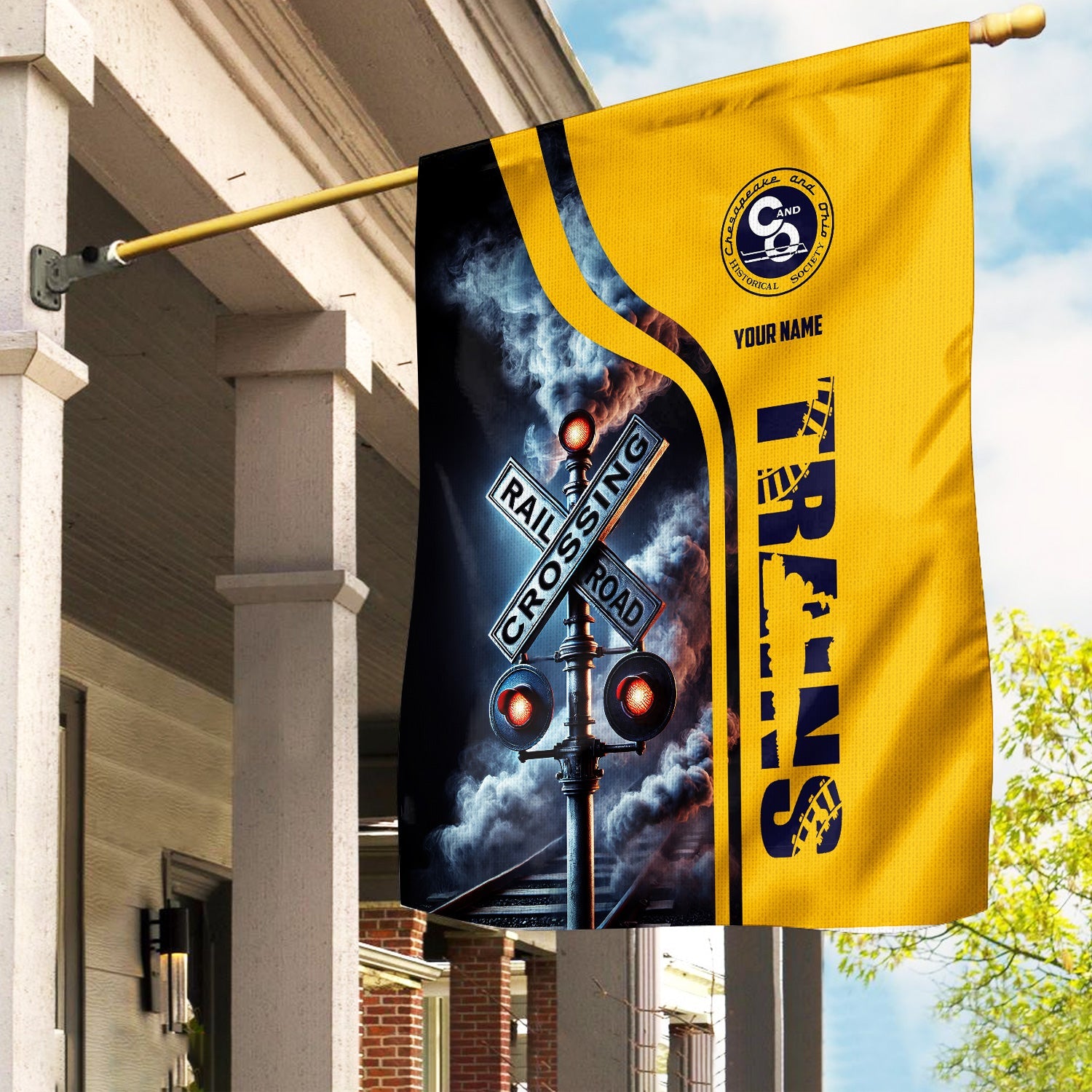 Railspirit Personalized Chesapeake and Ohio Railway Garden Flag Railro ...