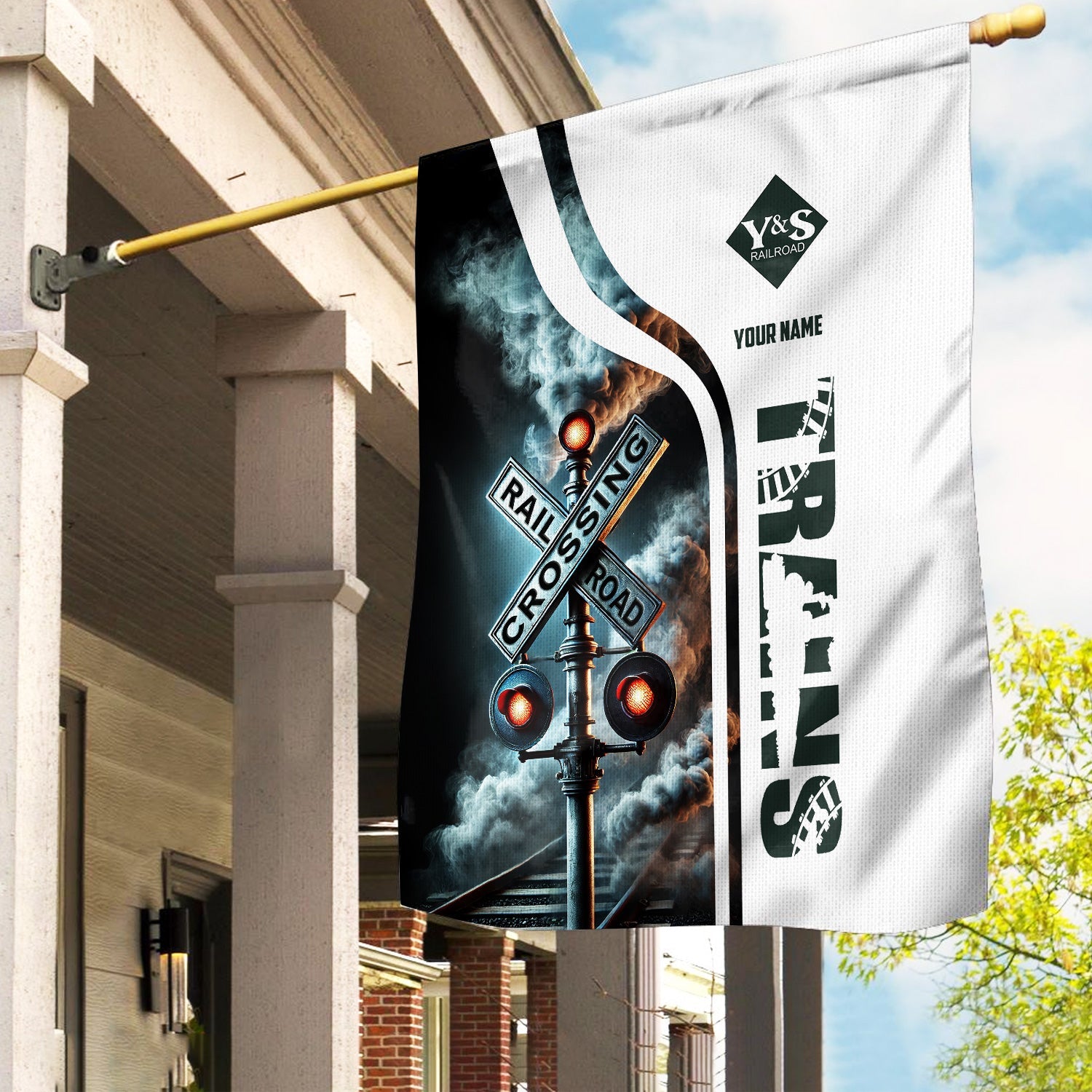Railspirit Personalized Youngstown & Southern Railroad Garden Flag Rai ...