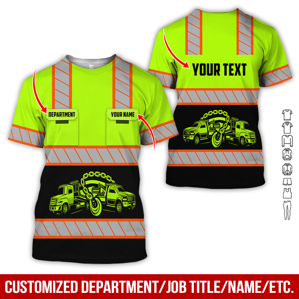 Personalized Name Towing Truck Uniform, Custom Truck Driver Shirt, Per ...
