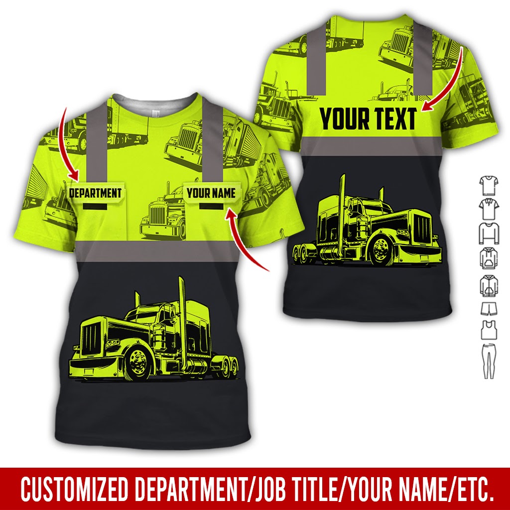Customized Name Truck Driver Uniform Clothes, Personalized Trucker Gea ...