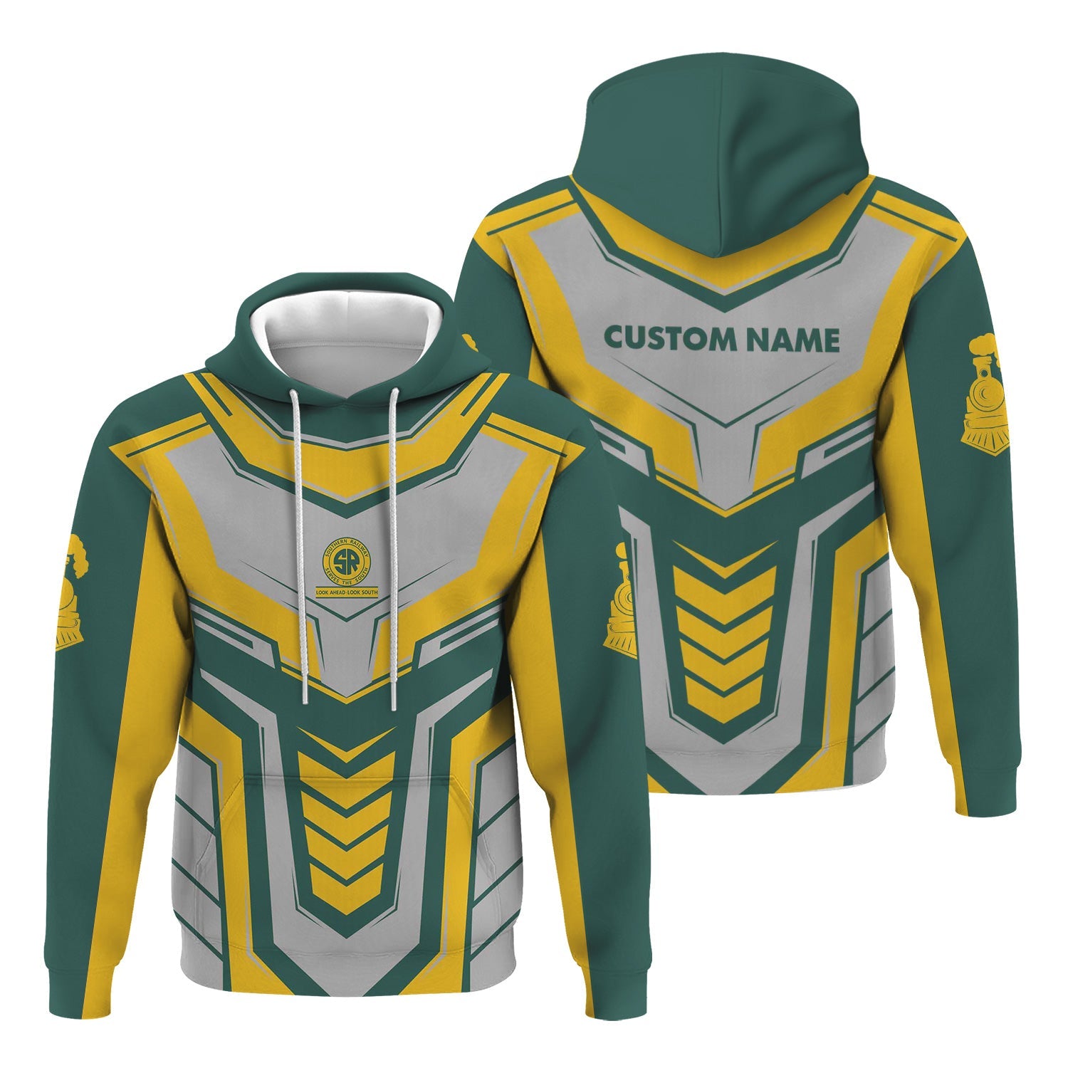 Railspirit Personalized Southern Railway U.S Hoodie Armor-Inspired Des ...