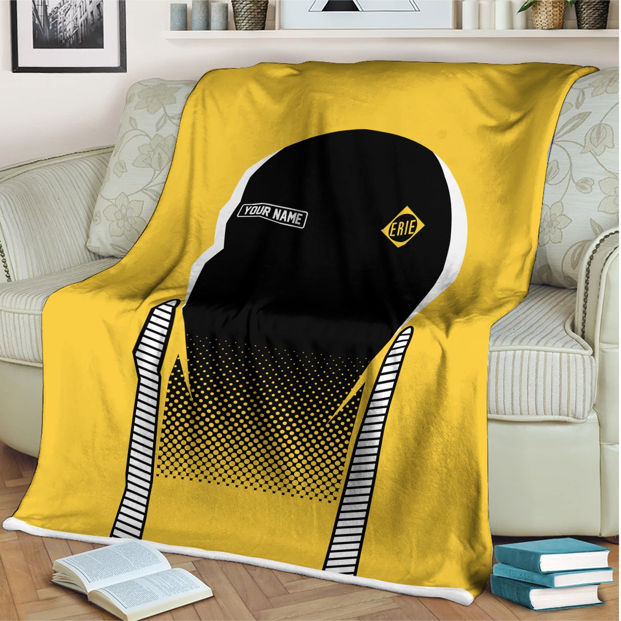 Railspirit Personalized Erie Railroad Blanket Train Blanket Gift Idea ...