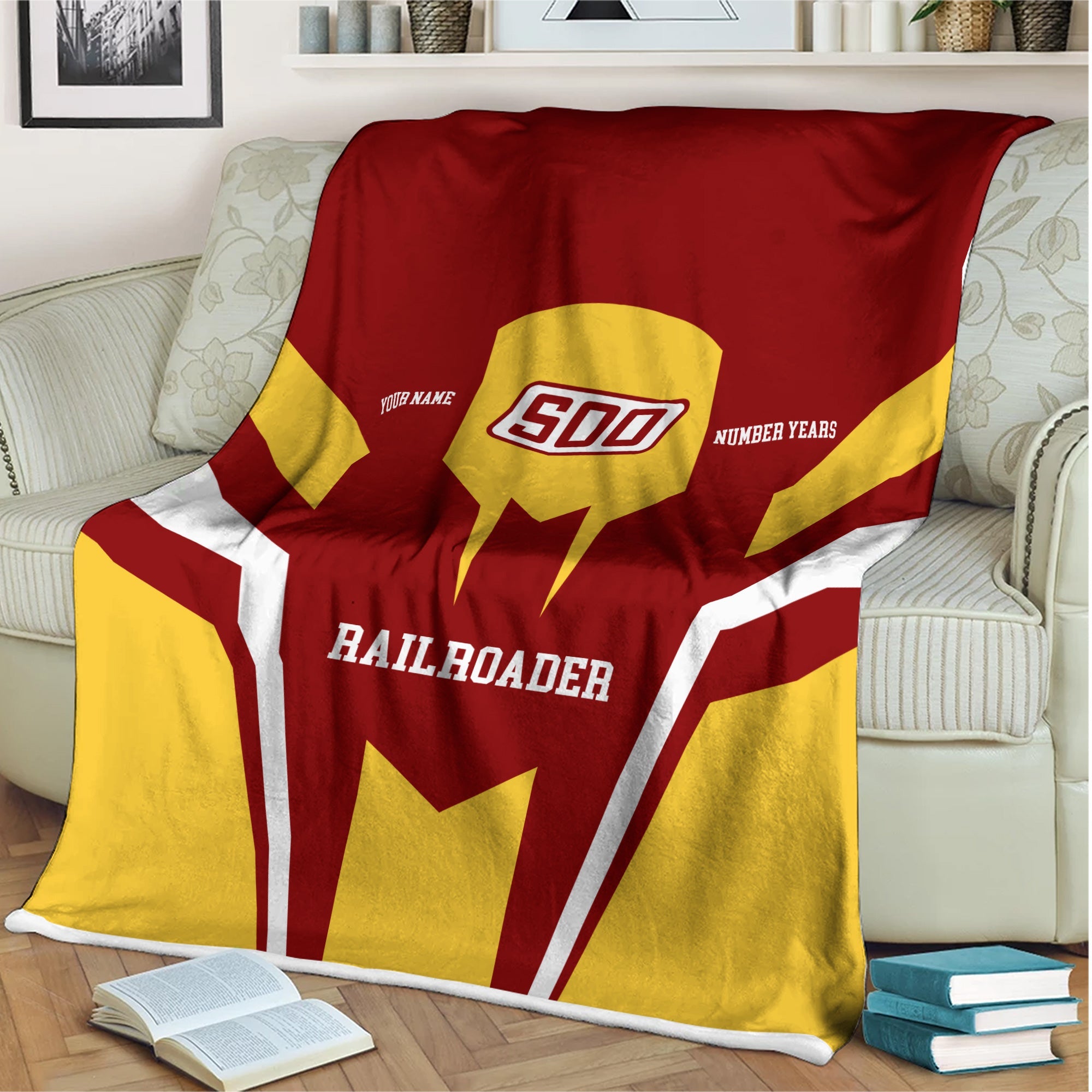 Railspirit Personalized Soo Line Railroad Blanket Custom Year Railroad ...