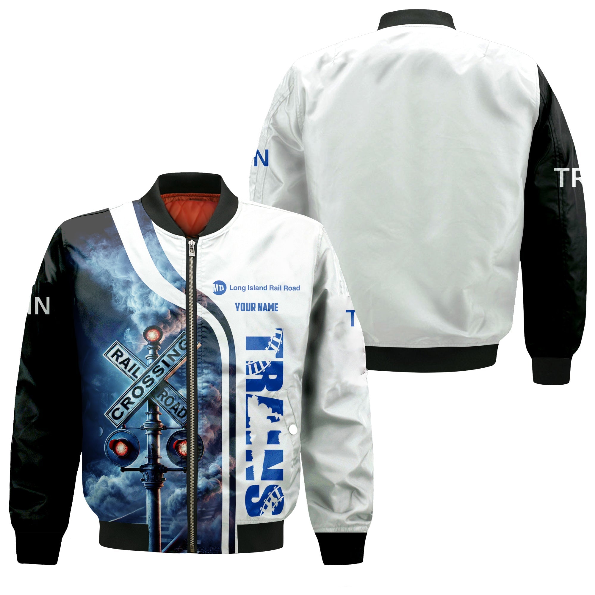 Railspirit Personalized Long Island Railroad Bomber Jacket Railroad Cr ...
