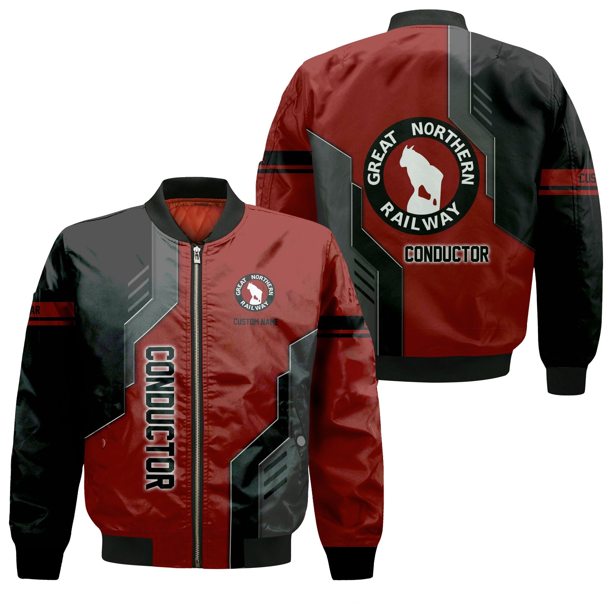 Railspirit Personalized Great Northern Railway Bomber Jacket Unique Ra ...