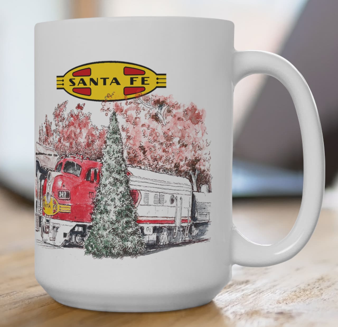 Topeka and Santa Fe Railway Rail Fan Railroad Coffee Mug Gift Idea ...